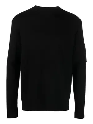Givenchy Pocket-appliqué Wool Jumper - Black