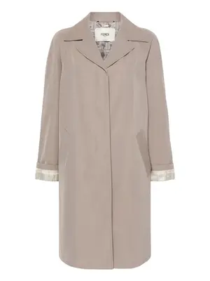 Fendi Ff-motif Trench Coat - Neutrals