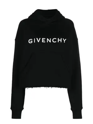 Givenchy Cotton Logo-print Hoodie - Black