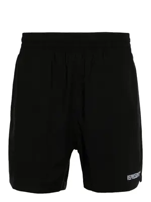 REPRESENT Embroidered-logo Track Shorts - Black