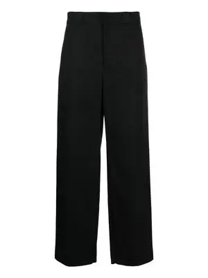 Givenchy Cotton Trousers With Logo Patch - Black
