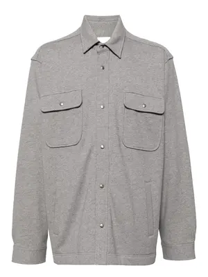 Givenchy Logo-embroidered Cotton-jersey Shirt - Grey