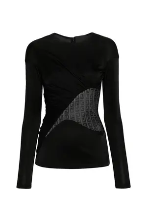 Givenchy Lace Panelled Top - Black