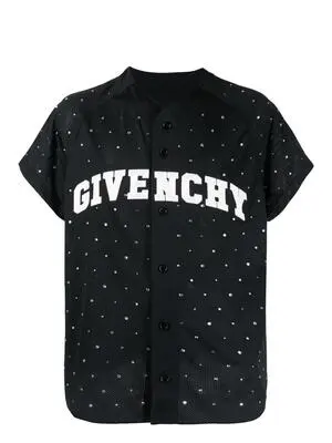 Givenchy Stud-embellished Short-sleeved Shirt - Black