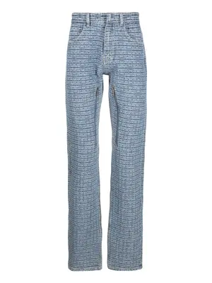Givenchy 4g-motif Straight-leg Jeans - Blue