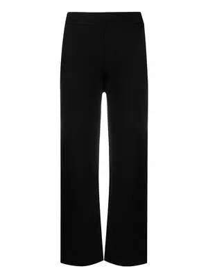 Max Mara Tapered Cotton-jersey Trousers - Black