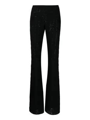 Givenchy 4g Jacquard Flared Trousers - Black