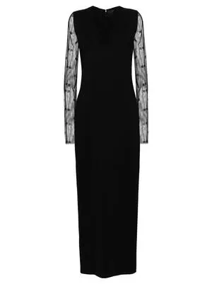 Givenchy 4g-motif Crepe Maxi Dress - Black