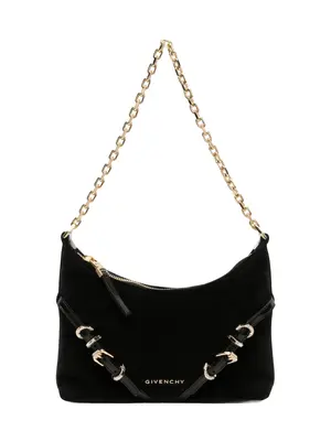 Givenchy Voyou Party Velvet Shoulder Bag - Black