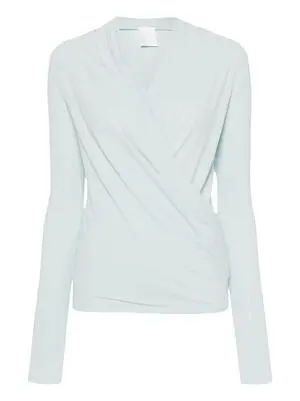 GIVENCHY V-Neck Draped Blouse