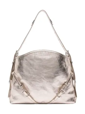 Givenchy Medium Voyou Laminated Shoulder Bag - Gold