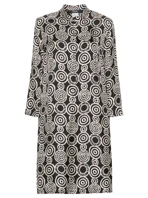 Max Mara Terry Silk A-line Dress - Black
