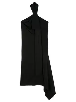 Givenchy Knot-detail Asymmetric Midi Dress - Black