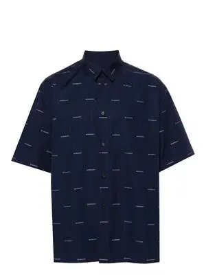 Givenchy Logo-print Cotton Shirt - Blue