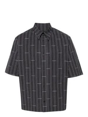 Givenchy Logo-jacquard Striped Shirt - Black