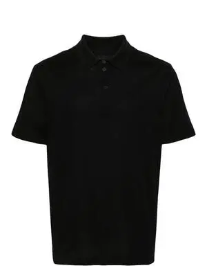 Givenchy Embroidered-monogram Cotton Polo Shirt - Black