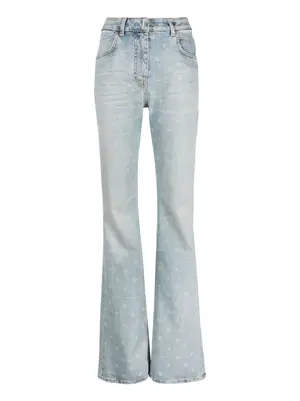 Givenchy Logo Flared Jeans - Blue