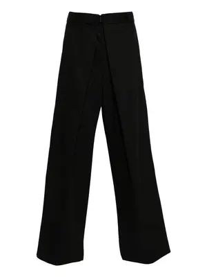Givenchy Pleated Wide-leg Trousers - Black