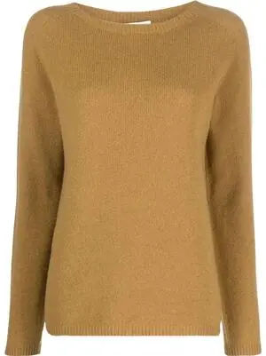 Max Mara Boat-neck Cashmere-blend Jumper - Yellow