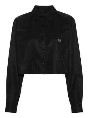 Givenchy 4g-plaque Cropped Shirt - Black