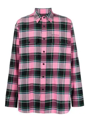 Givenchy Plaid-check Pattern Shirt - Pink