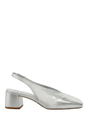 STUDIO CHOFAKIAN 45mm Leather Pumps - Silver