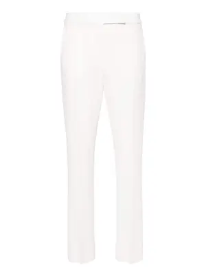 Max Mara Pressed-crease Straight Trousers - White