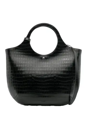COURREGES Large Holy Crocodile Tote - Black