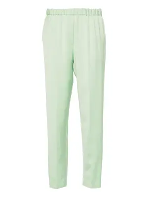 FORTE_FORTE Elasticated High-waisted Trousers - Green