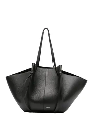 Yuzefi Large Mochi Leather Tote Bag - Black