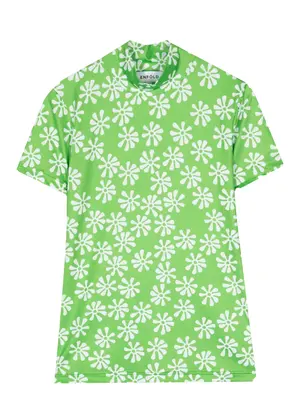 ENFOLD Floral-print T-shirt - Green