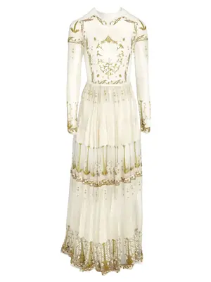 GIAMBATTISTA VALLI Jardin D'Eden Embroidered Tulle Maxi Dress