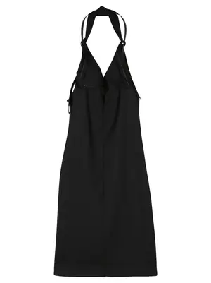 Coperni Belted Halterneck Midi Dress - Black