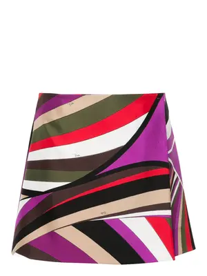 Emilio Pucci Iride-print Silk Mini Skirt - Purple