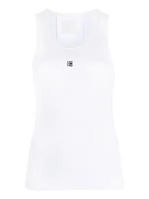 Givenchy 4g Logo Sleeveless Top - White