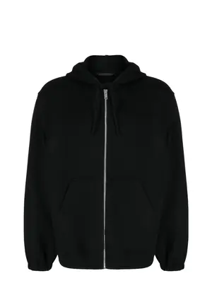 Givenchy Zip-front Wool-blend Hoodie - Black