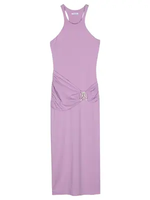 Patrizia Pepe Fly-appliqué Maxi Dress - Purple