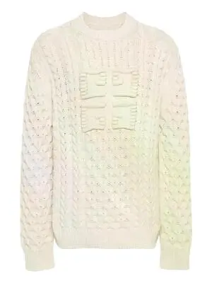 Givenchy 4g Cable-knit Jumper - Neutrals