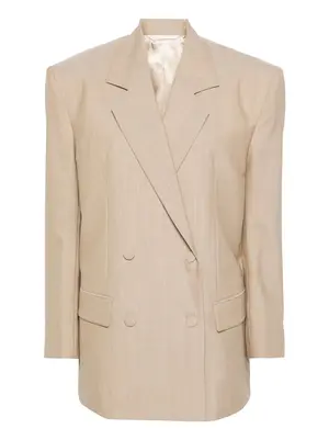 Givenchy Double-breasted Wool Blazer - Neutrals