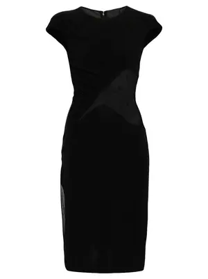 Givenchy Panelled Crepe Midi Dress - Black
