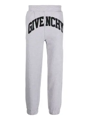 Givenchy Logo-patches Cotton Track Pants - Grey