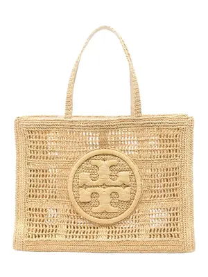 Tory Burch Large Ella Crochet Tote - Neutrals