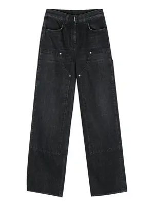 Givenchy Mid-rise Wide-leg Jeans - Black