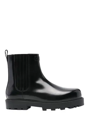 Givenchy Patent Leather Chelsea Boots - Black