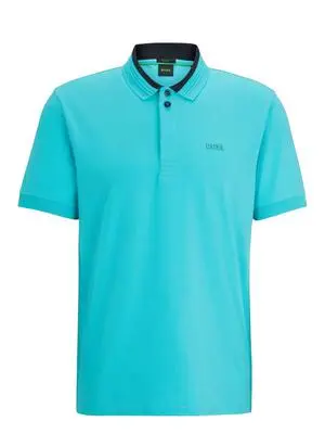 BOSS Logo-emed Polo Shirt - Blue