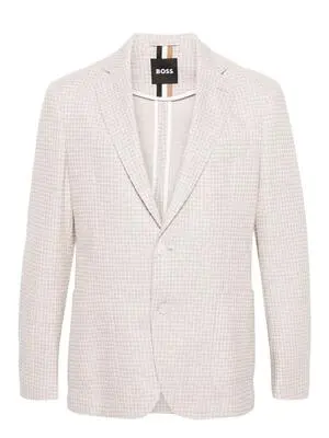 BOSS Houndstooth Single-breasted Blazer