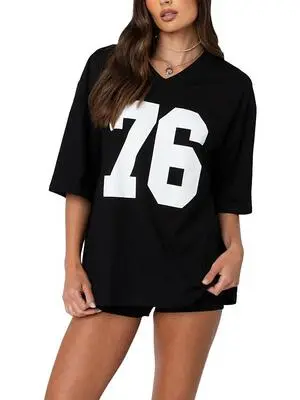 EDIKTED 76 Oversized Tee - Black