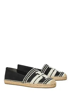Tory Burch Double T Espadrille Nero/light Alabaster