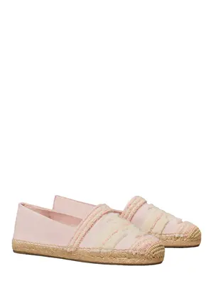 Tory Burch Double T Espadrille Pink Tulle