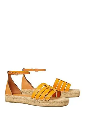Tory Burch Ines Multi-Strap Espadrille Sandal Orange Lily/brandy
